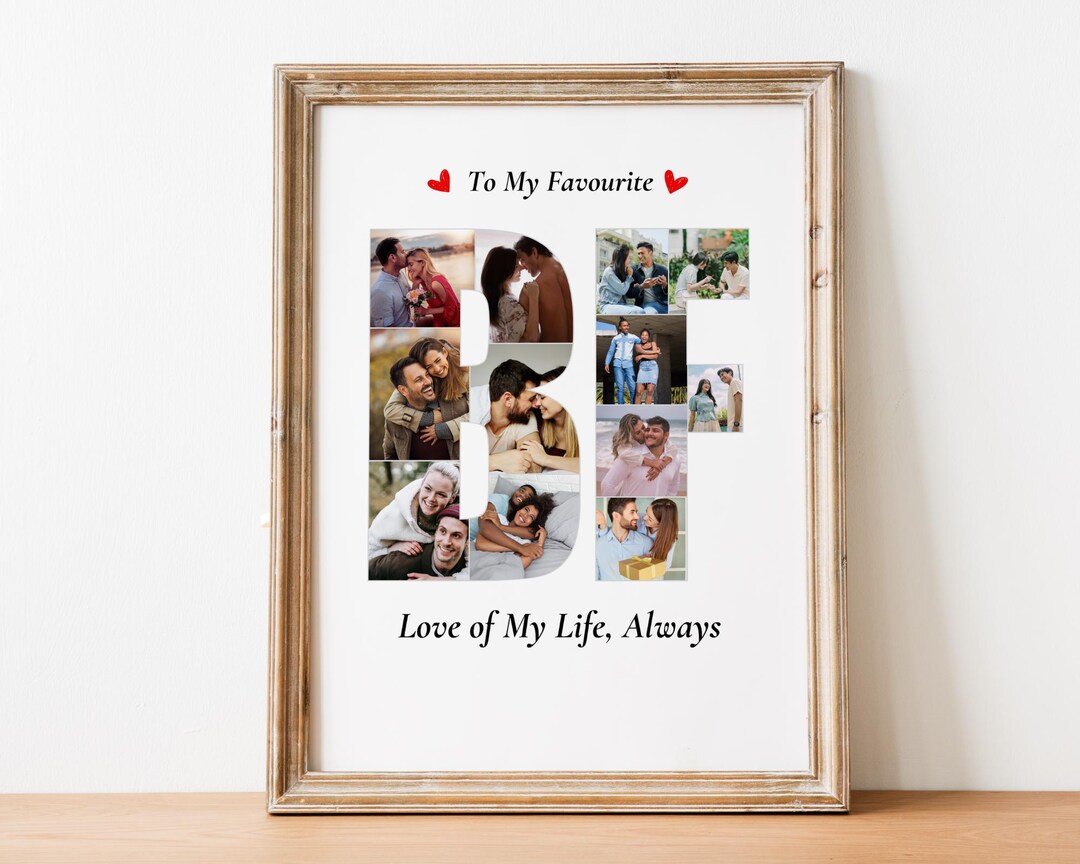 Custom Boyfriend Photo Collage,personalized Gift for Him,bf Photo ...