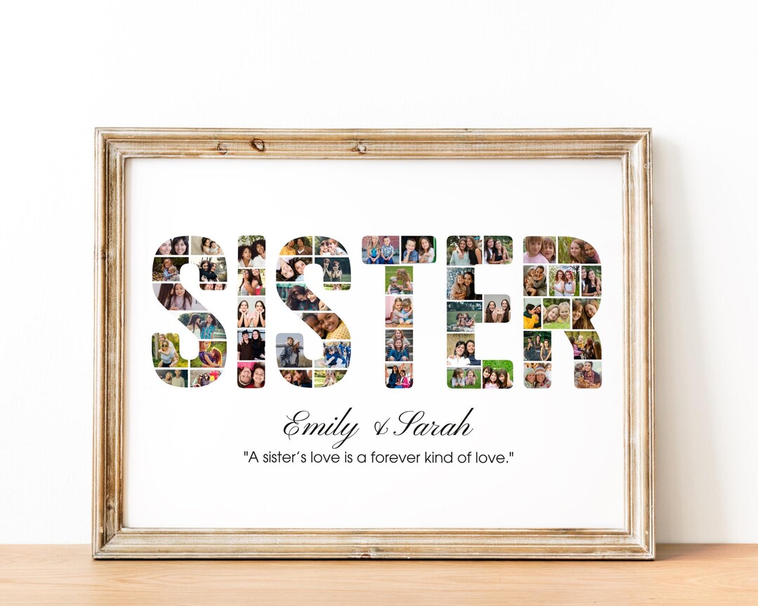 Sister Photo Collage,sisters Photo Frame,personalized Sister ...