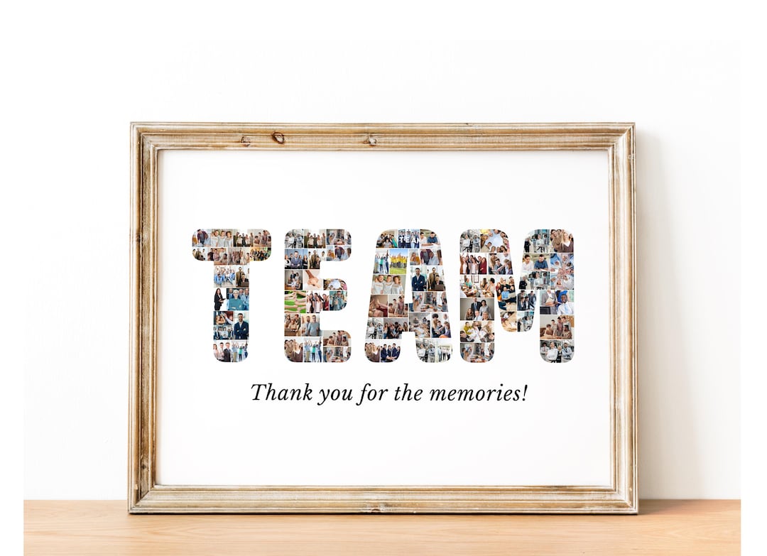 Photo Collage for Colleague Leaving,team Photo,personalized Colleague ...