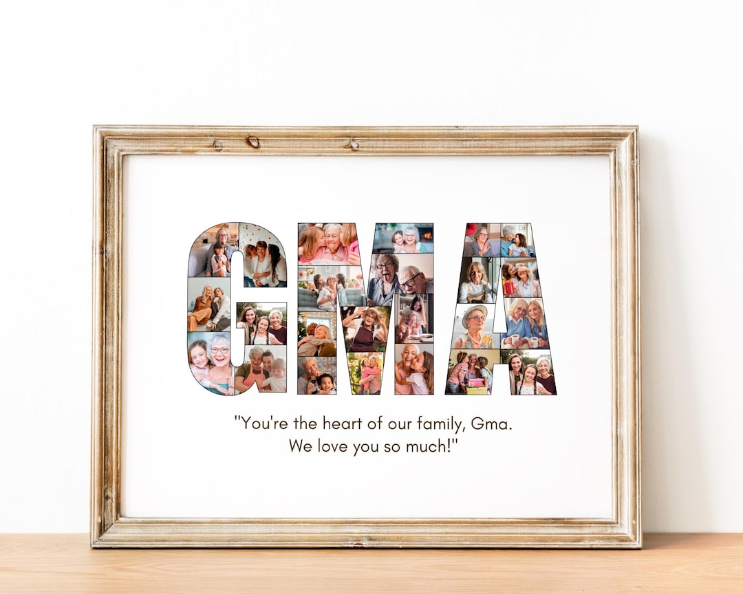 Custom Gma Photocollage, Heartfelt Gift for Cherished Grandmother ...