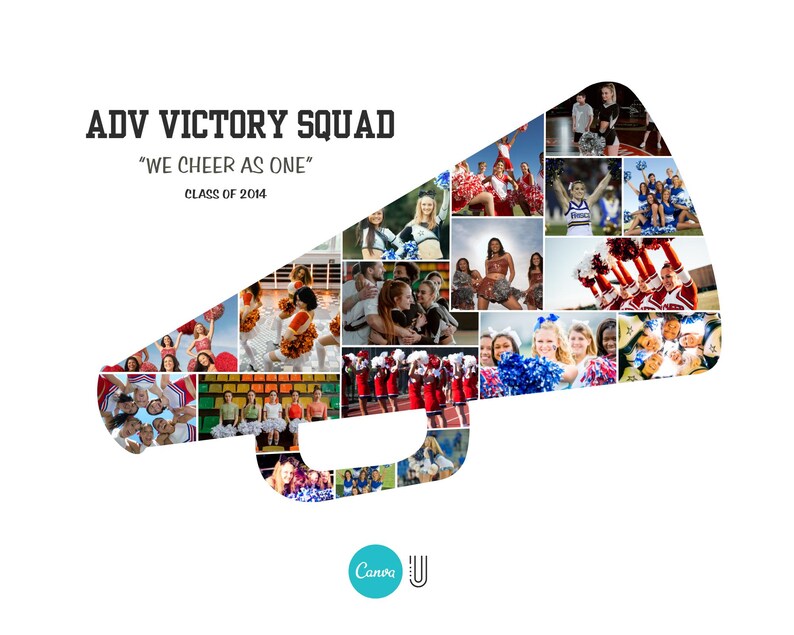 Personalized Cheerleader Photo Collage Senior Night, Graduation Gift ...