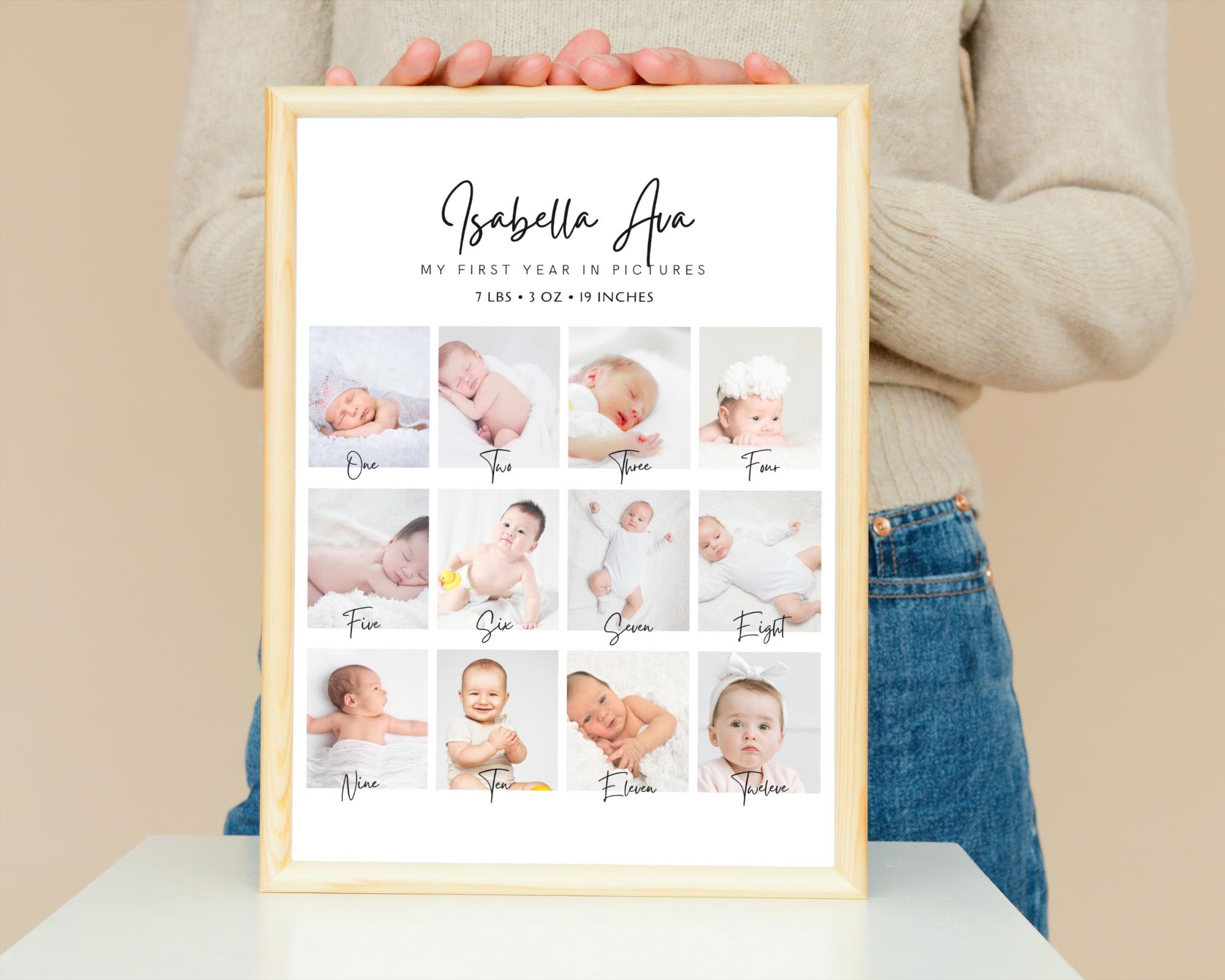 Baby Photo Collage Template,printable Photo Collage, Gift for Baby ...