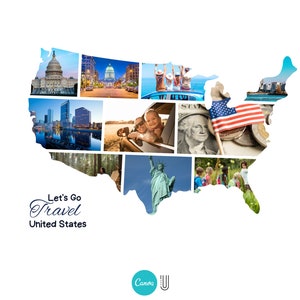 United States Photo Collage, Custom Photo Collage Gift , America ...