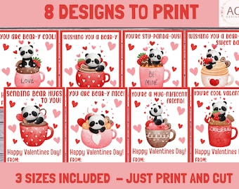 Kids Valentines Cards Instant Digital Download Printable Kids | Etsy