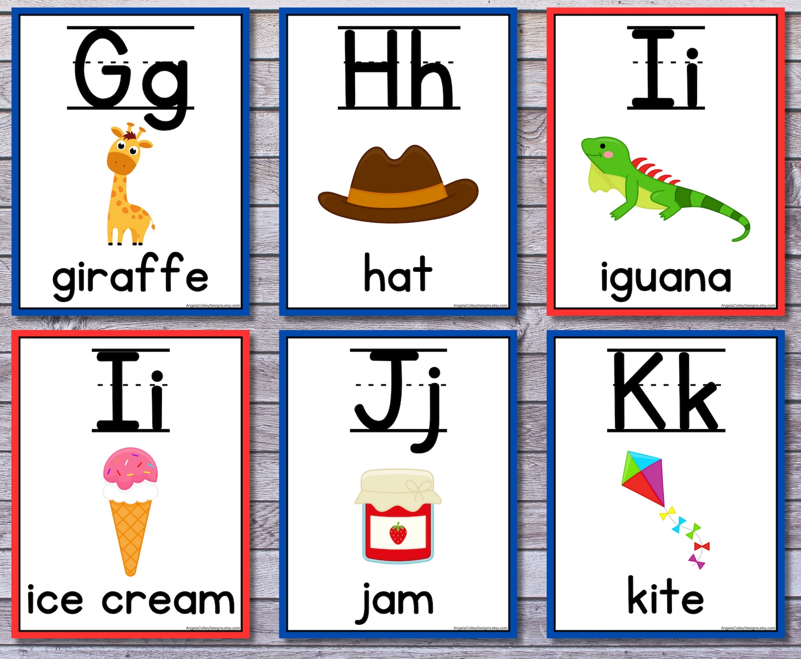 Printable Alphabet Posters, Beginning Sounds Flash Cards, Letter Size ...