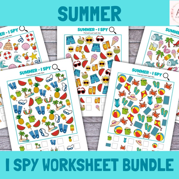 Summer Tracing Worksheet Printable, Kids Fine Motor Skills Practice ...