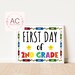 First Day of 2nd Grade Sign With Crayon Border, First Day of School ...