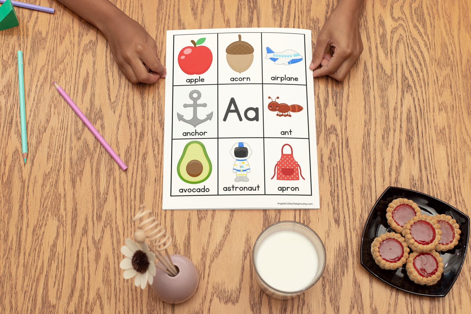 Printable Alphabet Picture Word Chart, ABC Beginning Sound Picture ...