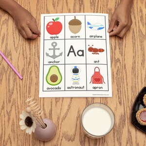 Printable Alphabet Picture Word Chart, ABC Beginning Sound Picture ...