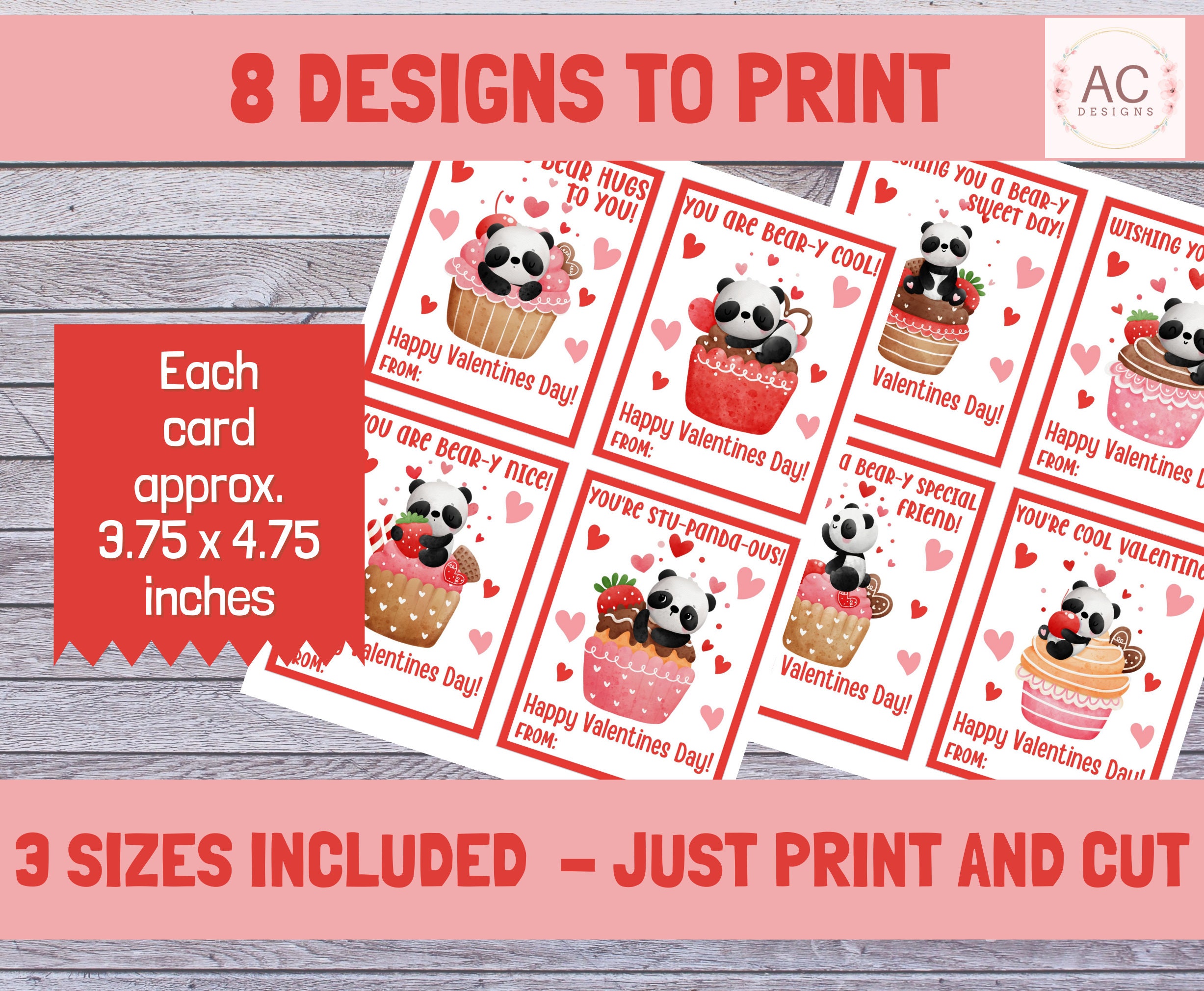 Kids Valentines Cards Instant Digital Download, Printable Kids ...