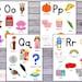 Printable Alphabet Posters, Beginning Sounds Word Chart, Letter Size ...