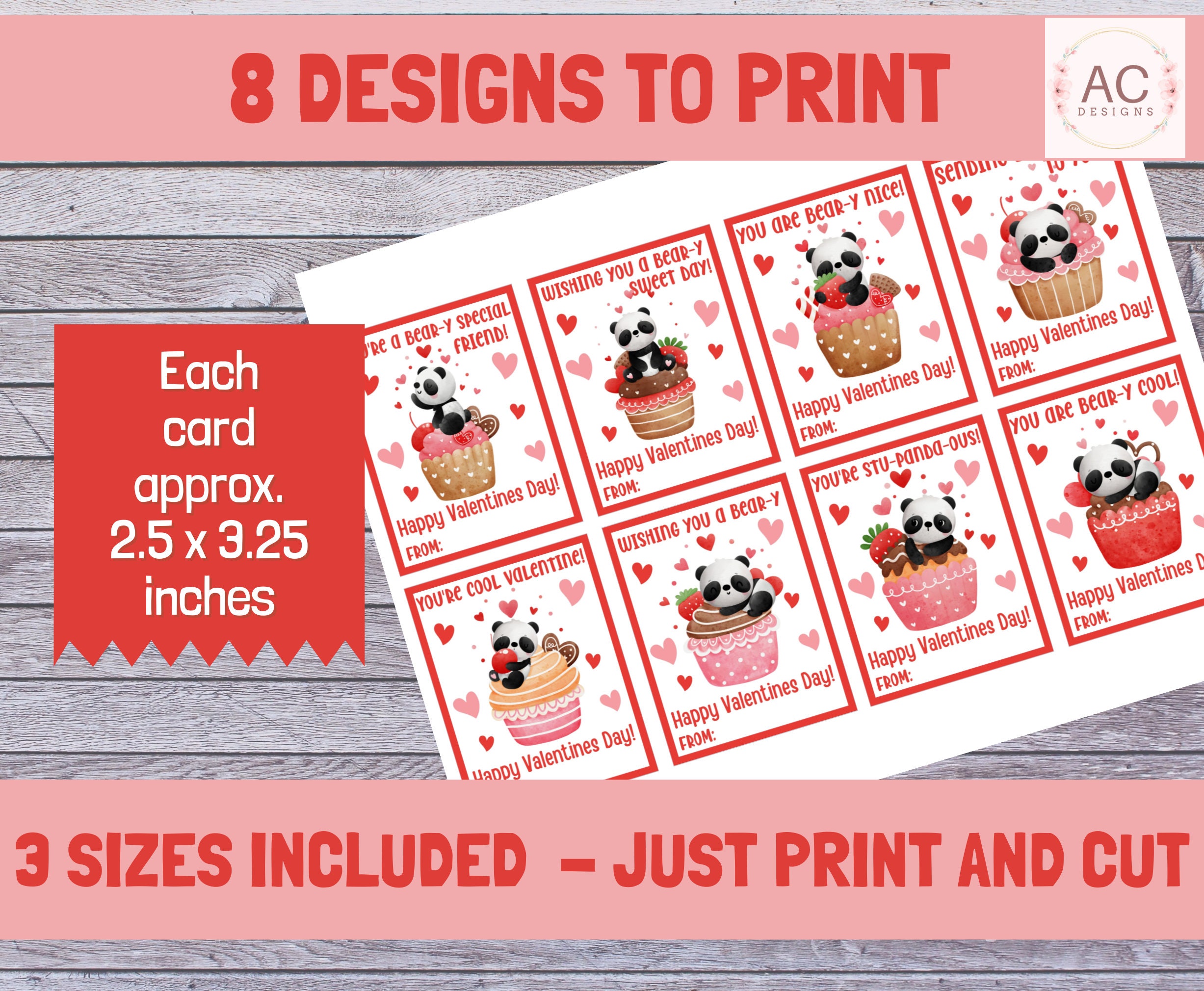 Kids Valentines Cards Instant Digital Download, Printable Kids ...