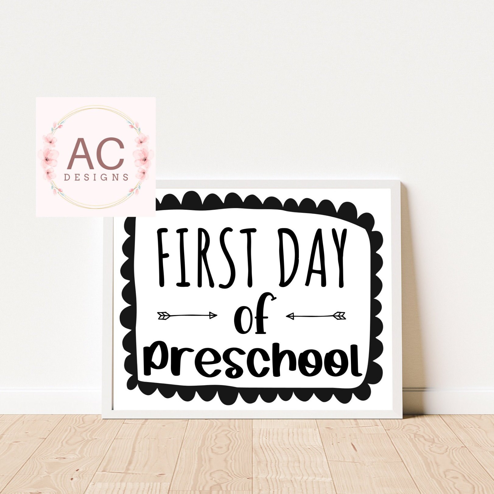 First Day of Preschool Sign, First Day of School Pre-k, Printable ...