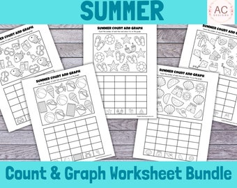Summer Count and Graph Printable Worksheets, Learn to Count Math ...