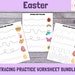 Easter Tracing Practice Worksheets, Easter Spring Printable Activities ...