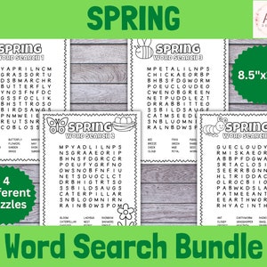 Spring Word Search Printable, Fun Spring Activity for Kids Learning at ...