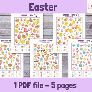 Easter I Spy Worksheets, Easter Printable Activities, Easter Activity ...