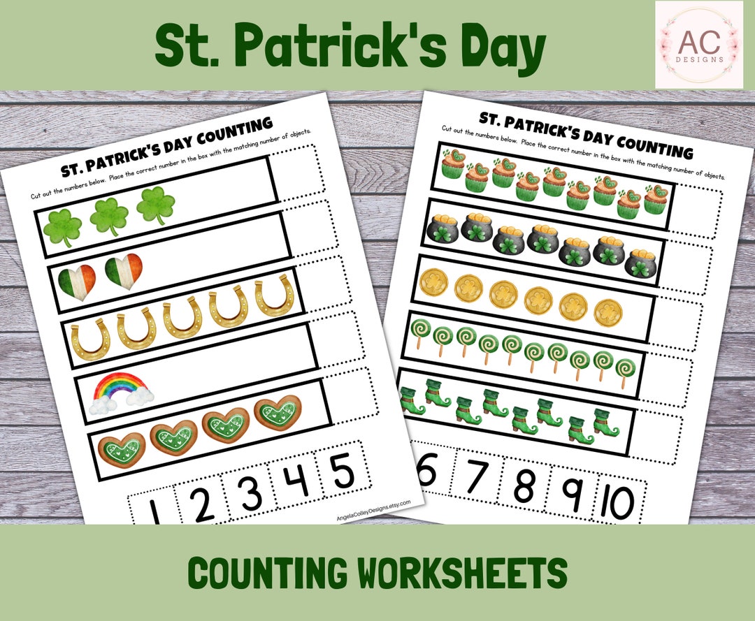 St. Patrick's Day Counting Worksheets, St. Patrick's Day Printable ...