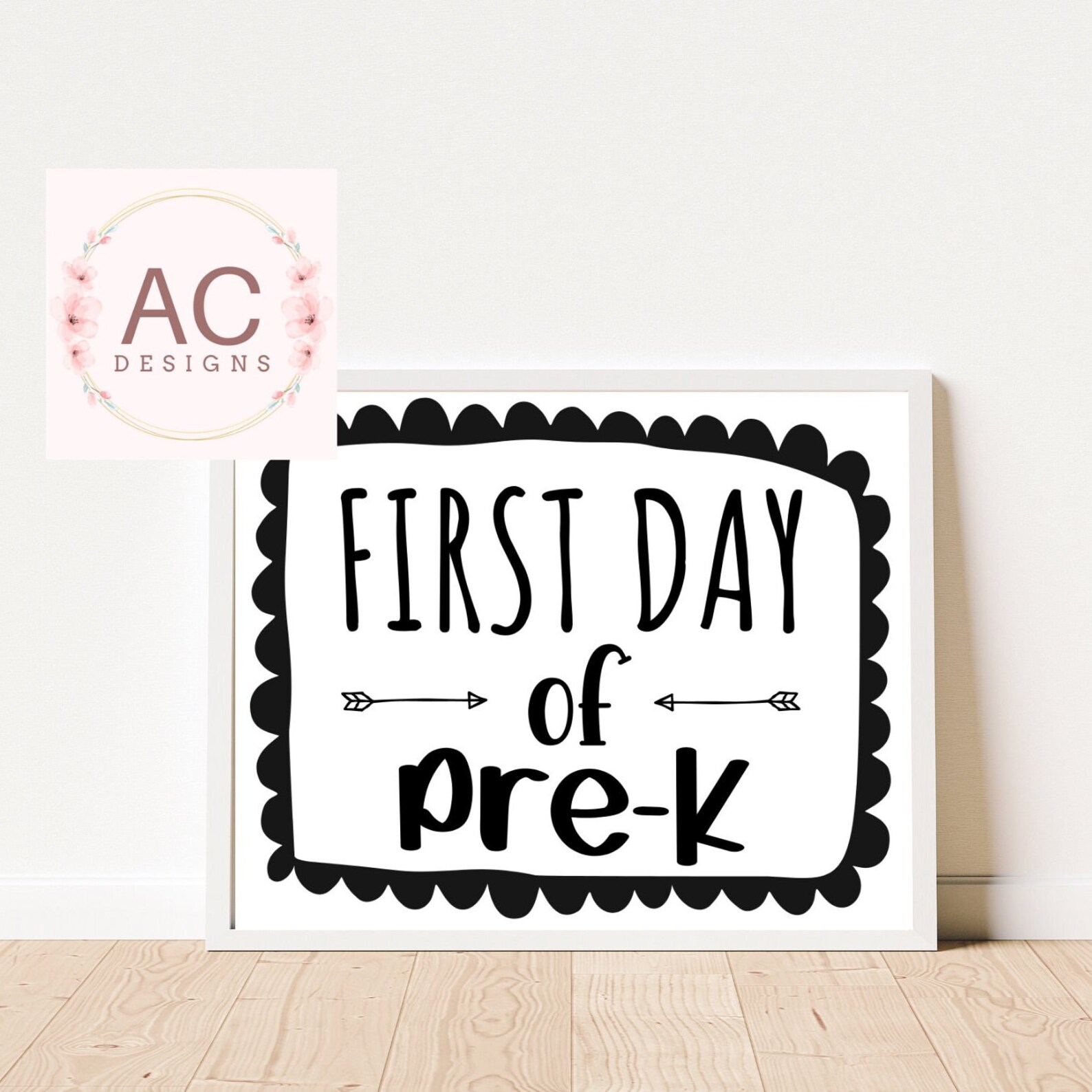 First Day of Preschool Sign, First Day of School Pre-k, Printable ...