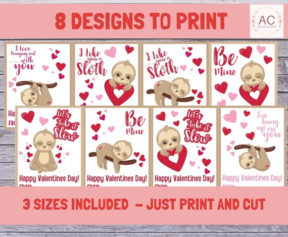 Kids Valentines Cards Instant Digital Download Printable Kids | Etsy
