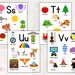 Printable Alphabet Posters, Beginning Sounds Word Chart, Letter Size ...