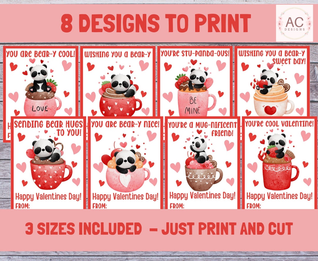Kids Valentines Cards Instant Digital Download, Printable Kids ...