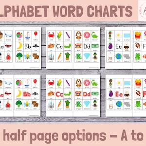 Printable Alphabet Picture Word Chart, ABC Beginning Sound Picture ...