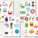 Printable Alphabet Posters, Beginning Sounds Word Chart, Letter Size ...