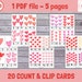 Valentine's Day Count and Clip Flashcards, Numbers 1-20, Valentine ...