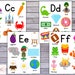 Printable Alphabet Posters, Beginning Sounds Word Chart, Letter Size ...