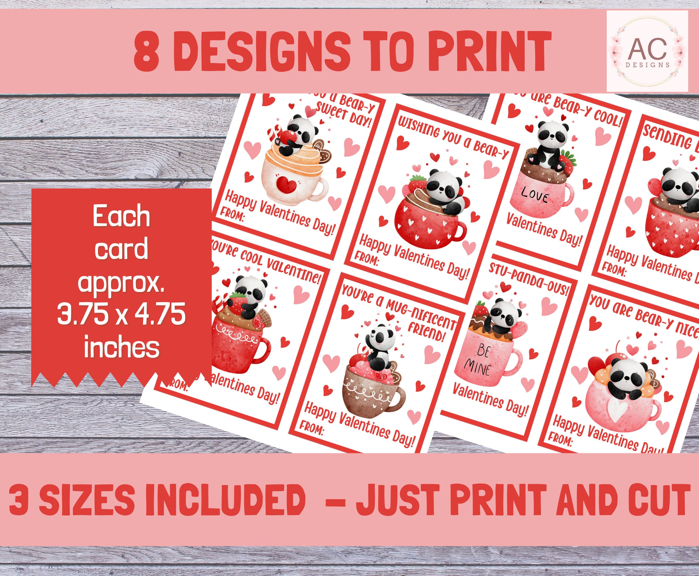 Kids Valentines Cards Instant Digital Download, Printable Kids ...