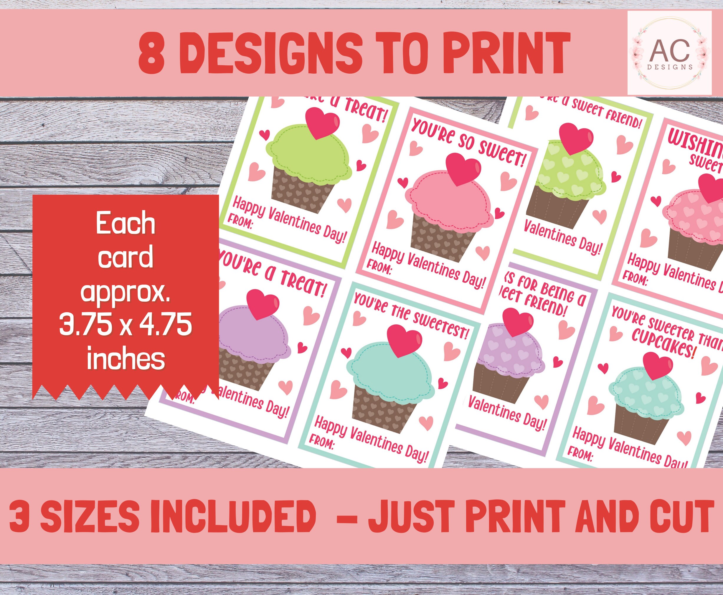 Kids Valentines Cards Instant Digital Download, Printable Kids ...
