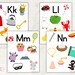 Printable Alphabet Posters, Beginning Sounds Word Chart, Letter Size ...