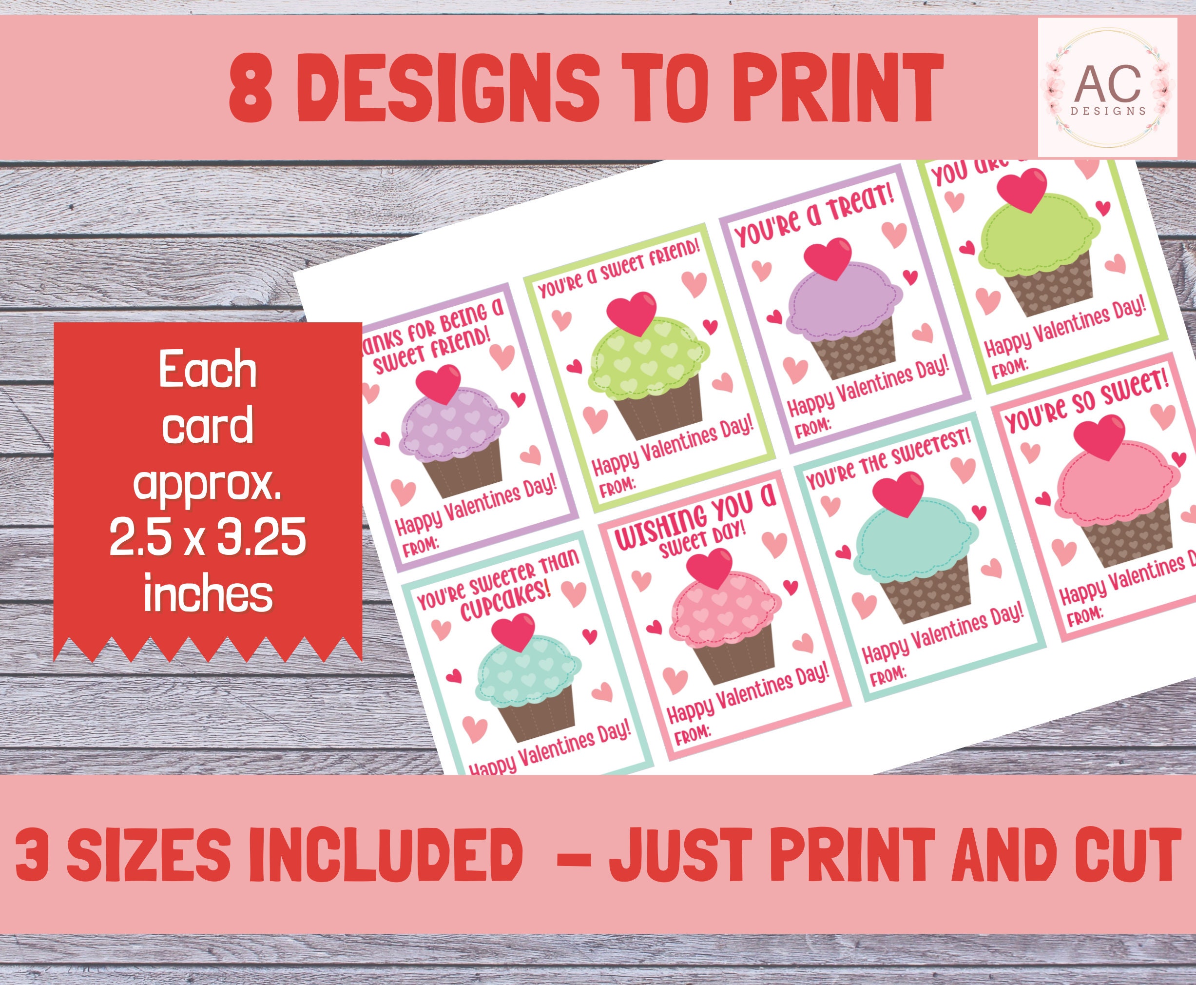 Kids Valentines Cards Instant Digital Download, Printable Kids ...