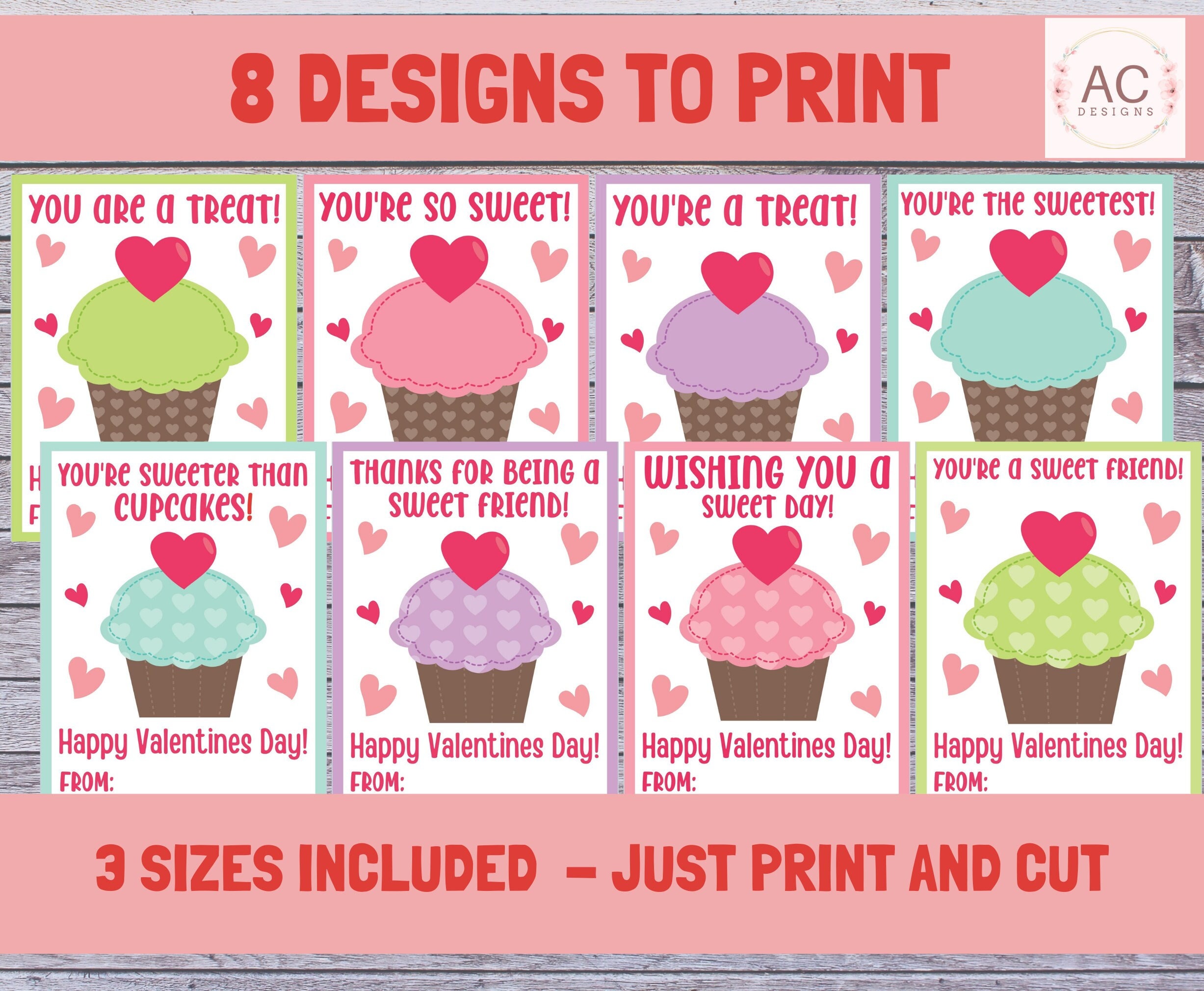 Kids Valentines Cards Instant Digital Download, Printable Kids ...