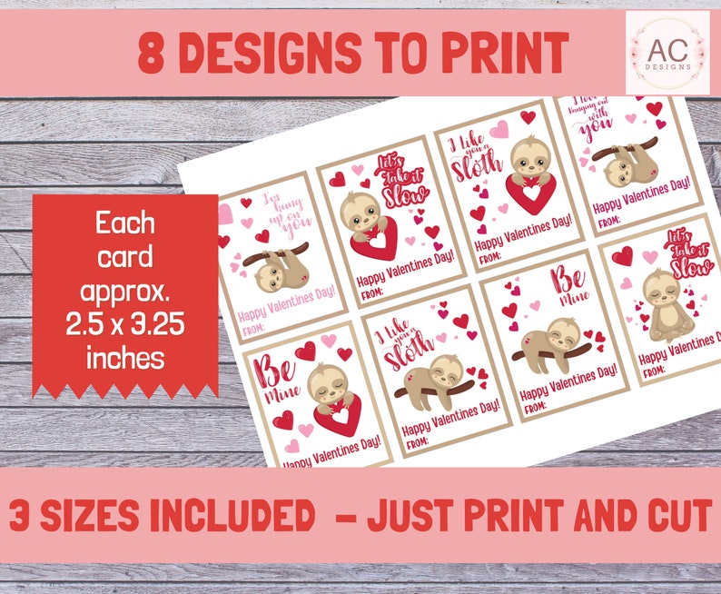 Kids Valentines Cards Instant Digital Download, Printable Kids ...