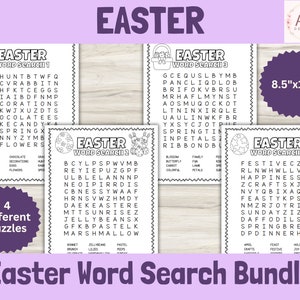 Easter Word Search Printable, Fun Spring Activity for Kids Learning at ...