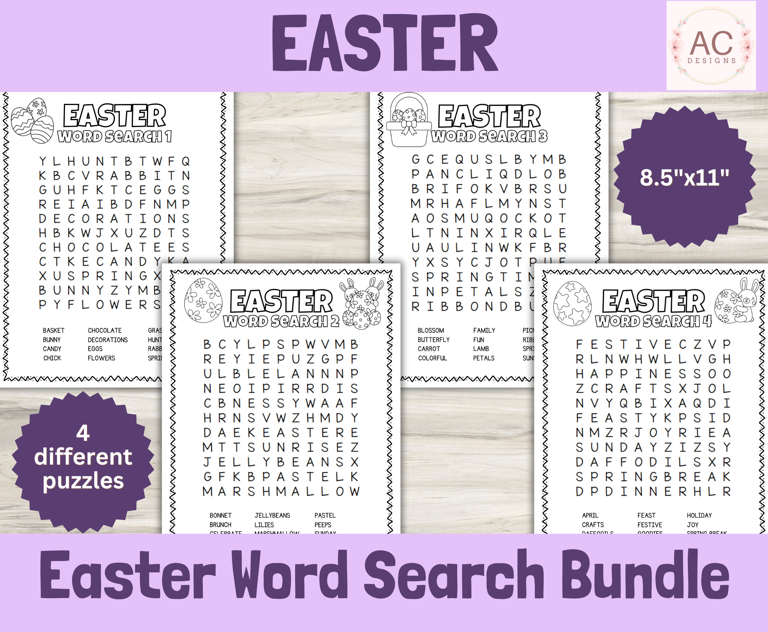 Easter Word Search Printable, Fun Spring Activity for Kids Learning at ...