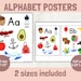 Printable Alphabet Posters, Beginning Sounds Word Chart, Letter Size ...