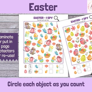 Easter I Spy Worksheets, Easter Printable Activities, Easter Activity ...