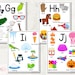 Printable Alphabet Posters, Beginning Sounds Word Chart, Letter Size ...
