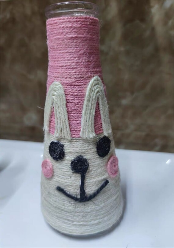 2021 Diy vase of chromatic hemp rope handwork | Etsy