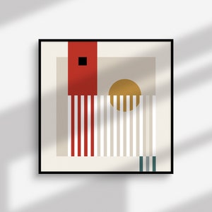 Square Abstract Wall Art | PRINTABLE DOWNLOAD | Modern Geometric Print ...