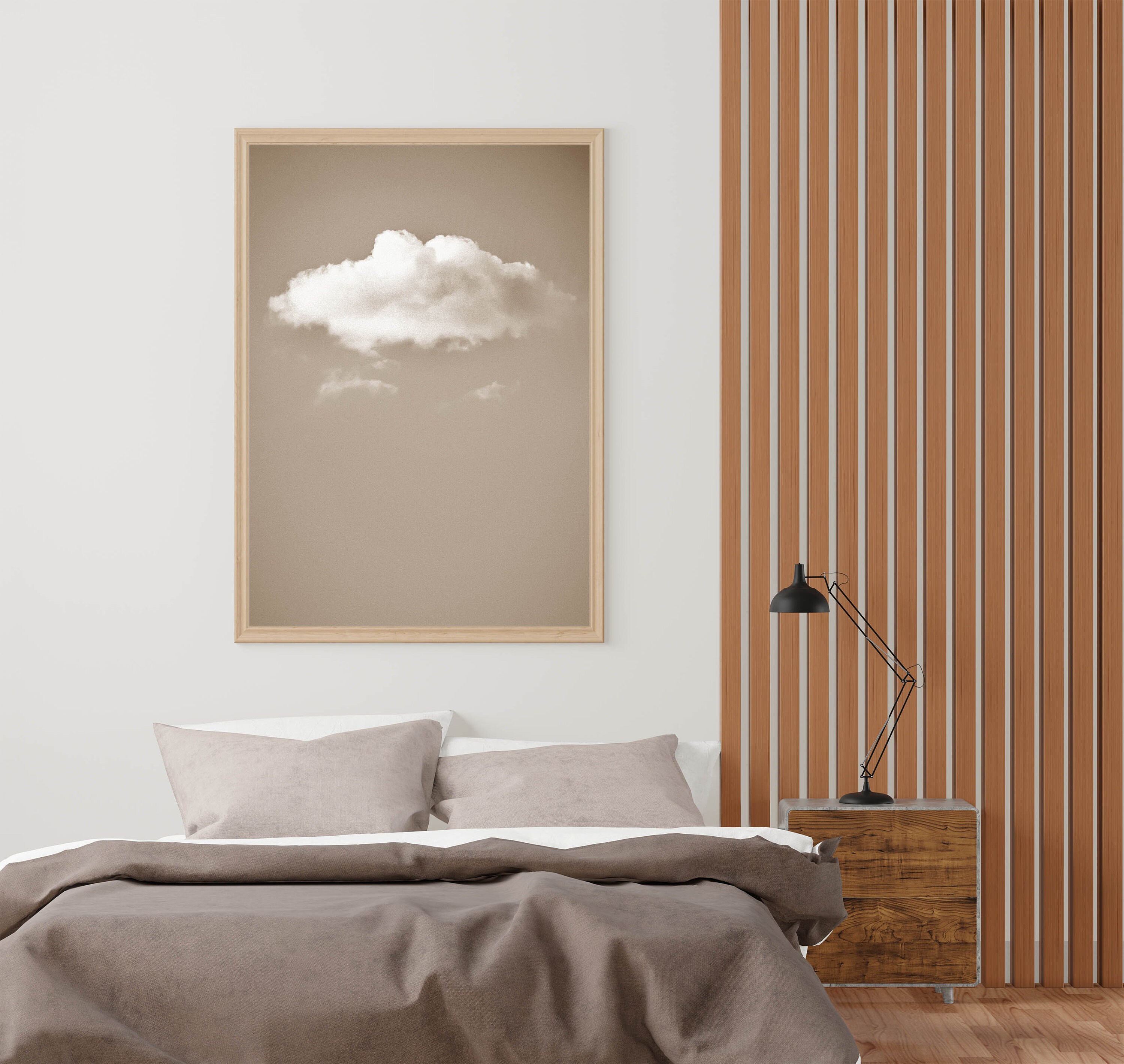Dreamy Cloud Beige Wall Art, Printable Sky Wall Decor, Minimalist ...