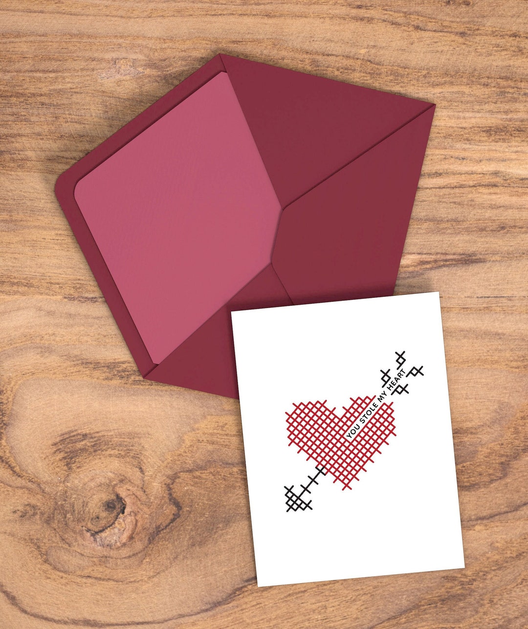 Valentine's Card PRINTABLE Minimal Style Postcard DIGITAL DOWNLOAD Last ...