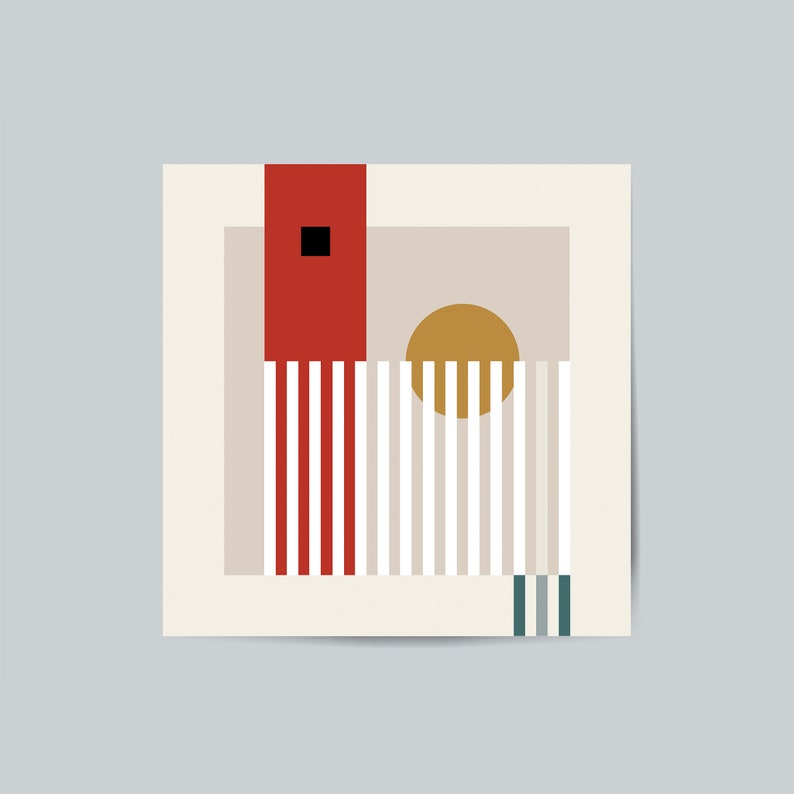 Square Abstract Wall Art PRINTABLE DOWNLOAD Modern Geometric Print ...