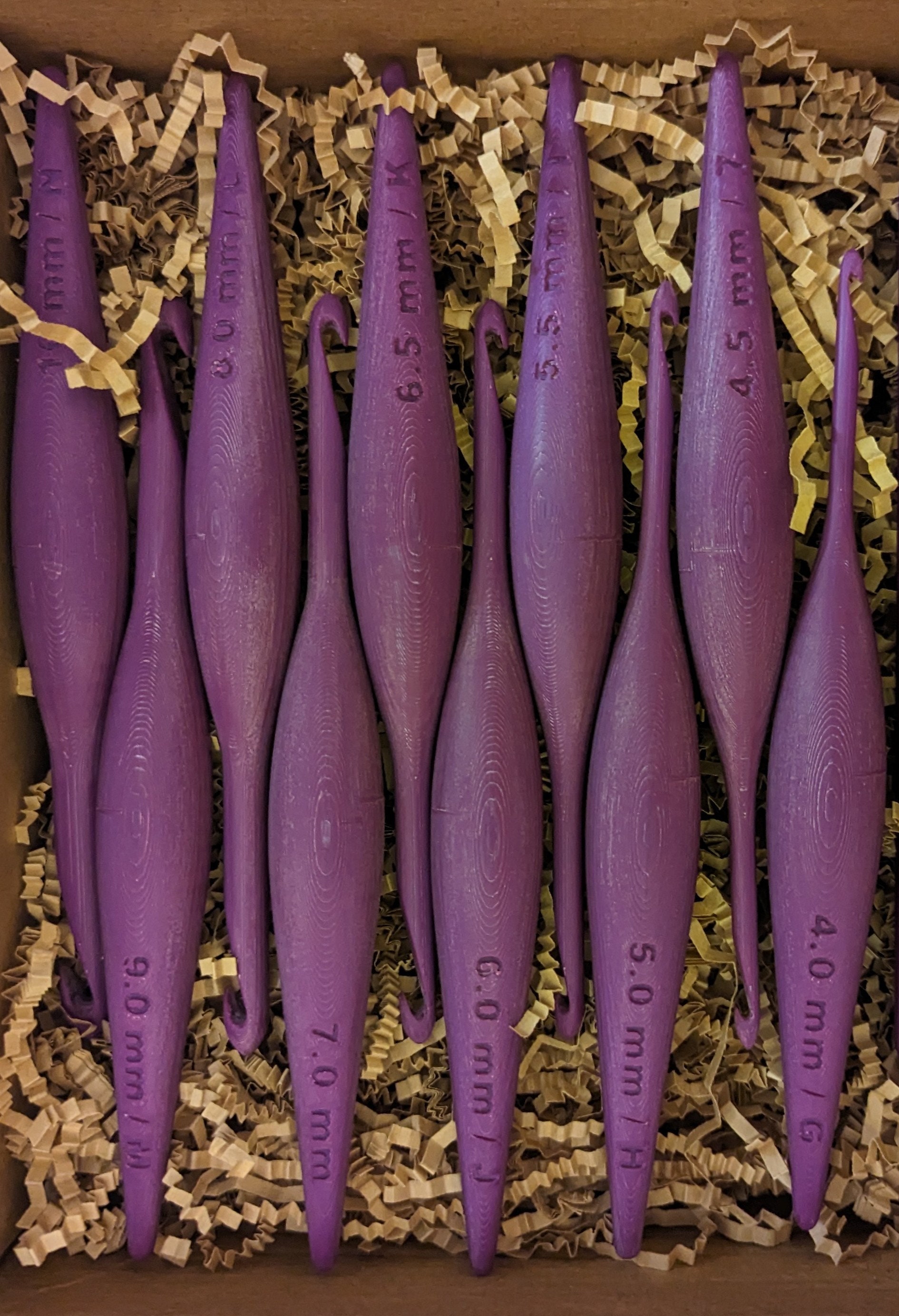 Burl Crochet Hook Set With 10 Standard Size Hooks and Optional Stand - Etsy