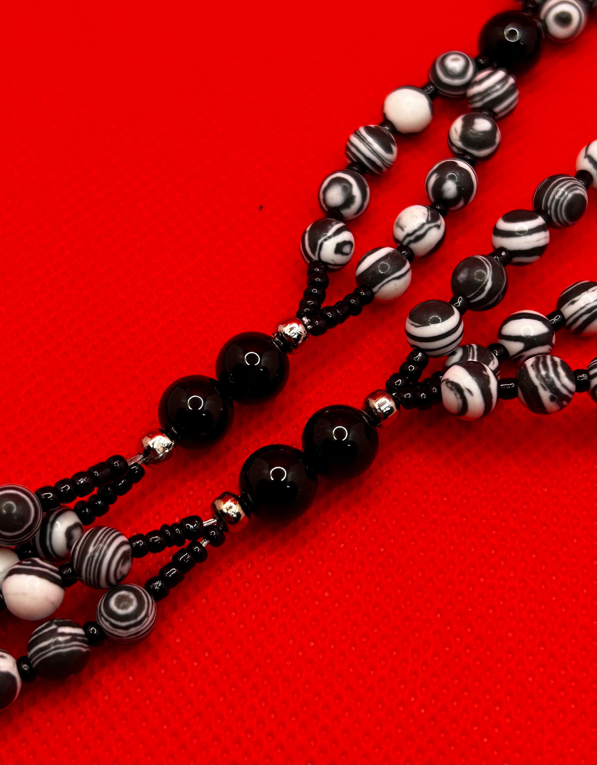 Zebra Prayer Beads-juzu, Buddhist, SGI, Soka Gakkai, Nichiren, Gongyo ...