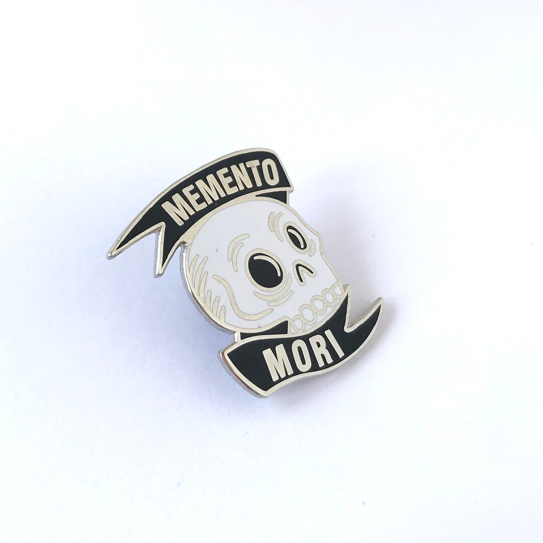 Memento Mori Enamel Pin Etsy