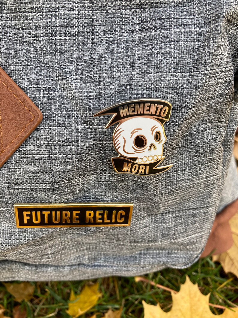 Memento Mori Enamel Pin Etsy